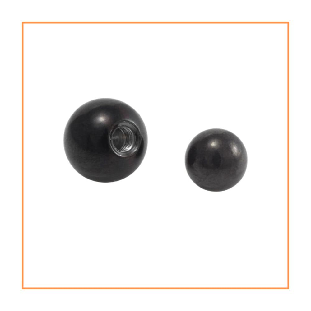 Black Titanium Threaded Balls – Lighthouse Tattoo & Piercing Studio